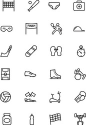 Sports line icons Royalty Free Vector Image - VectorStock