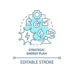 Strategic energy plan blue gradient concept icon Vector Image