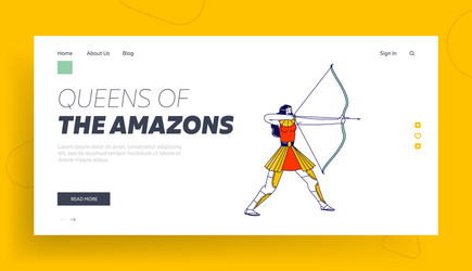 Amazon female character with shield prepare Vector Image