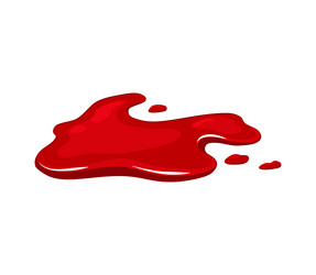 Blood spill set on a white isolated background Vector Image