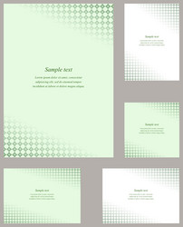 Green page corner design template set Royalty Free Vector