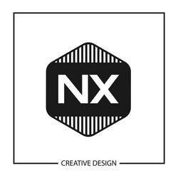 Initial letter nx logo template design Royalty Free Vector