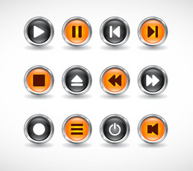 Media buttons Royalty Free Vector Image - VectorStock