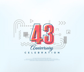 Birthday Happy 43rd Vector Images (over 150)