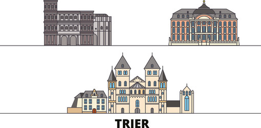 Germany trier city skyline isolated Royalty Free Vector