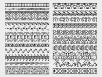 Embroidery borders Royalty Free Vector Image - VectorStock