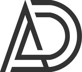 Ad a d swoosh letter logo design with modern Vector Image