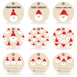 Merry christmas printable gift tags Royalty Free Vector