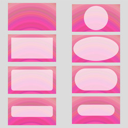 Spiral design business card frame set Royalty Free Vector