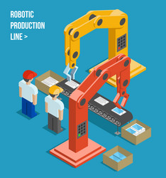 Production line infographics Royalty Free Vector Image