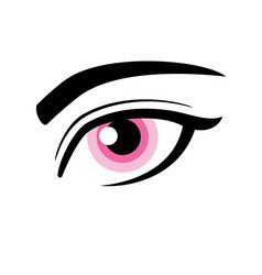 Simple beautiful female human eyes icon Royalty Free Vector