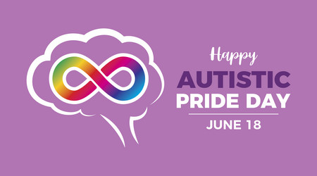 Happy autistic pride day poster Royalty Free Vector Image