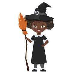 Cute halloween kids set cartoon Royalty Free Vector Image