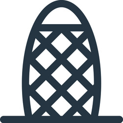 Gherkin icon isolated on white background outline Vector Image