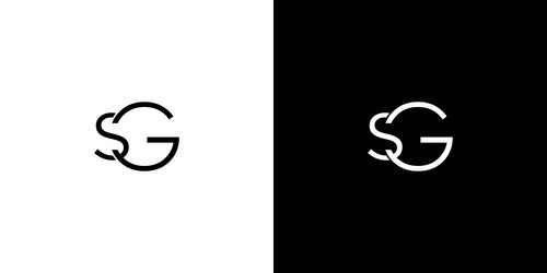 Modern and unique letter sg initials logo design Vector Image