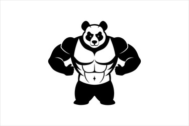 Bodybuilder panda art Royalty Free Vector Image