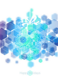 Hi-tech christmas tree Royalty Free Vector Image