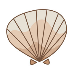 Seashell sign for decoration on Royalty Free Vector Image