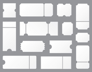 Blank ticket template festival concert tickets Vector Image