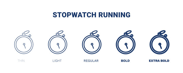 Timing icon thin regular bold and more Royalty Free Vector
