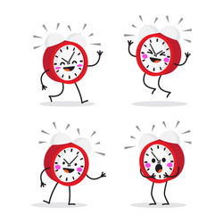 Cartoon alarm clock ringing Royalty Free Vector Image