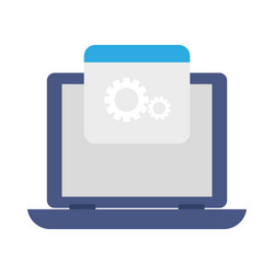 Computer database and loupe Royalty Free Vector Image
