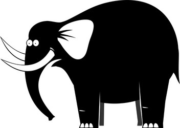Icon african elephant Royalty Free Vector Image