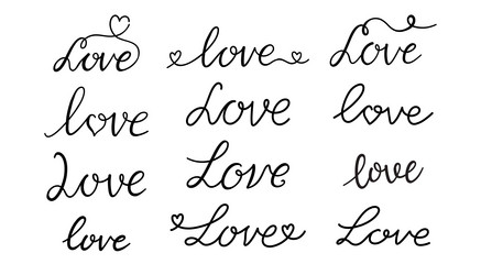 Calligraphy Words Love Vector Images (over 24,000)