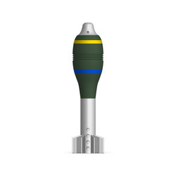 Ammunition 120mm mortar shell mortar bomb Vector Image