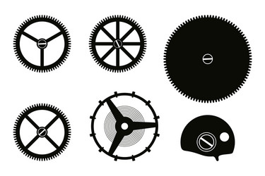 Clock mechanism assembly Royalty Free Vector Image