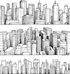 Dallas skyline hand drawn Royalty Free Vector Image