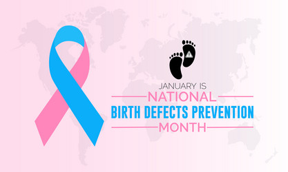 National birth defects prevention month template Vector Image