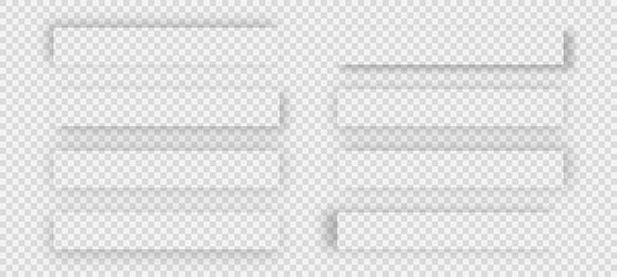 Set of grey shadows on transparent background Vector Image