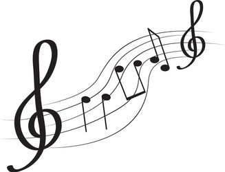 Pentagram with musical notes Royalty Free Vector Image