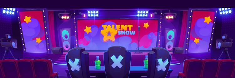 Talent show setup - cartoon Royalty Free Vector Image