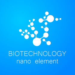 Biotechnology nano logo Royalty Free Vector Image
