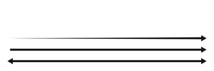 Long straight arrow icons black horizontal Vector Image