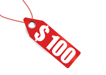 Red price tag with word buy Royalty Free Vector Image