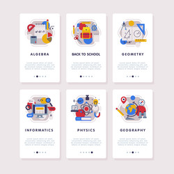 School education banner design with educational Vector Image