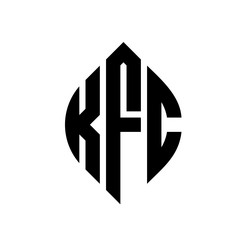 Kfc logo letter design Royalty Free Vector Image