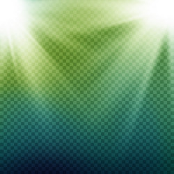 Glow light effect beam rays sunlight Royalty Free Vector