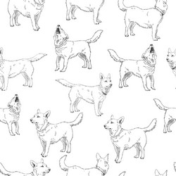 Dog Howling Sketch Art Vector Images (over 260)