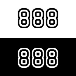 888 logo design Royalty Free Vector Image - VectorStock