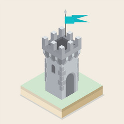 Cartoon medieval window of castle glass Royalty Free Vector