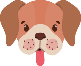 Pup face design Royalty Free Vector Image - VectorStock