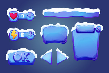 Golden close button game interface menu element Vector Image