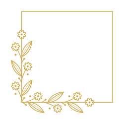 Wedding flower frame element design Royalty Free Vector