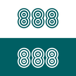 888 logo design Royalty Free Vector Image - VectorStock