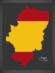 Aragon spain map grey Royalty Free Vector Image