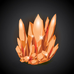 Crystal gems game assets collection cartoon magic Vector Image